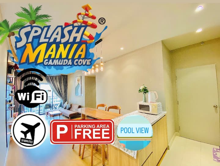 Splashmania Calmstay Poolview For 8 Pax - Cyberjaya