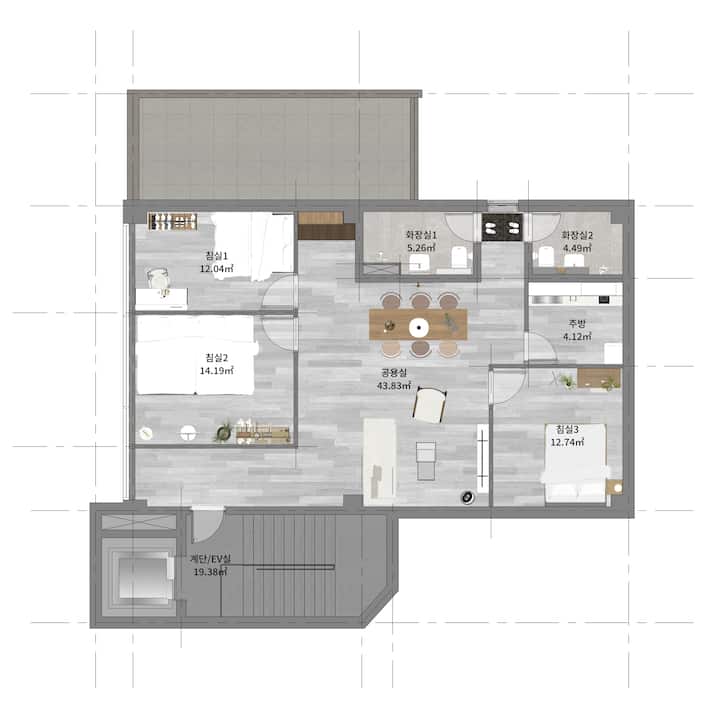 [가오픈 특가] Soul Stay2  전포역 서면역 무료주차장 엘리베이터 12명 짐보관 - Busan