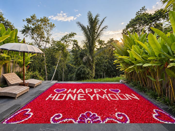 Villa Romantique Dans La Jungle Piscine Privée Vue Sur La Vallée - Indonésie