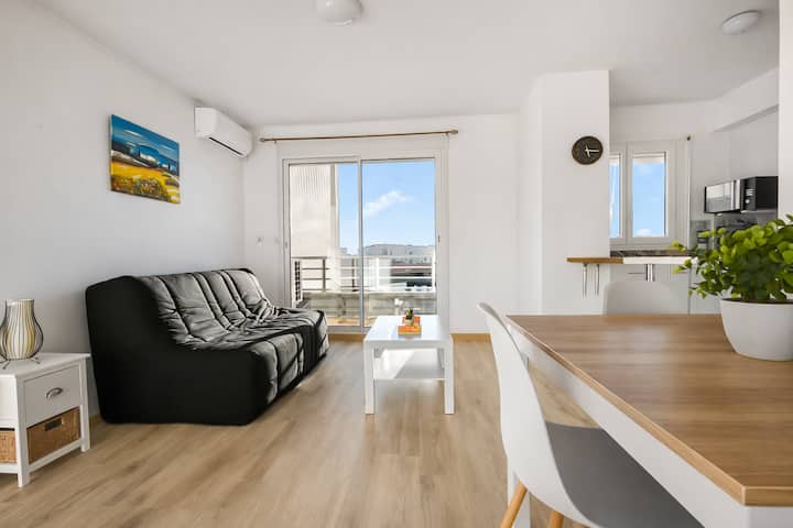 T2 Cosy Clim + Balcon – Cœur Canet Plage – 4 Pers - Canet-en-Roussillon