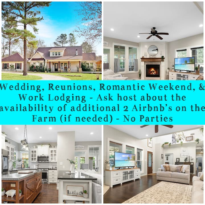 New- Magnolia Wedding, Work & Reunion Lodging - Hooks, TX