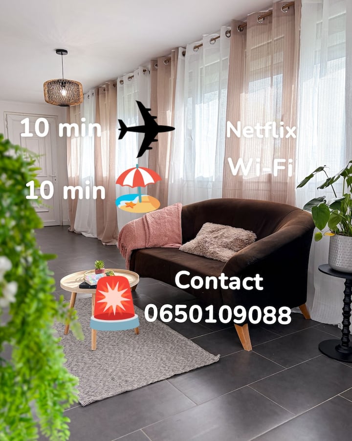 Rez-de-chaussée Cosy Proche Plage Et Aéroport - Marignane