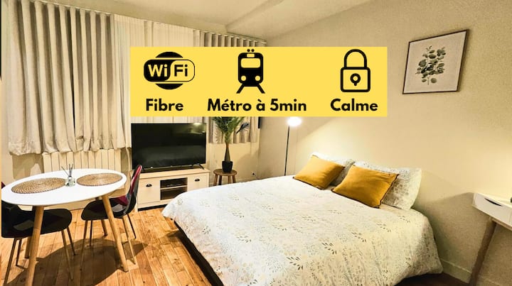 Nouveau Calme à 5 Min Du Métro 9 - Porte d'Ivry