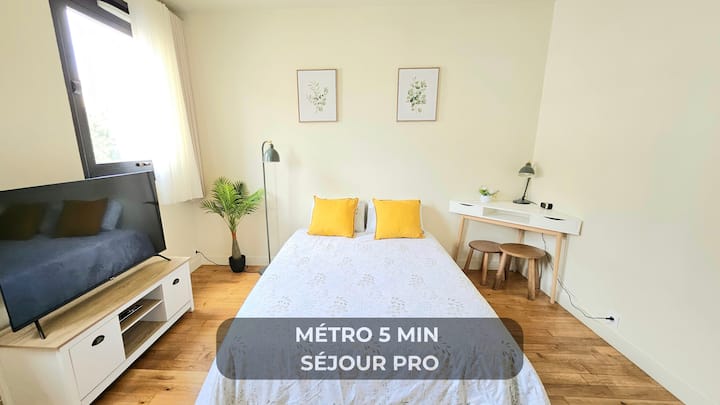 Studio Calme • Métro 5min • Séjour Pro / Formation - Montreuil-sur-Mer