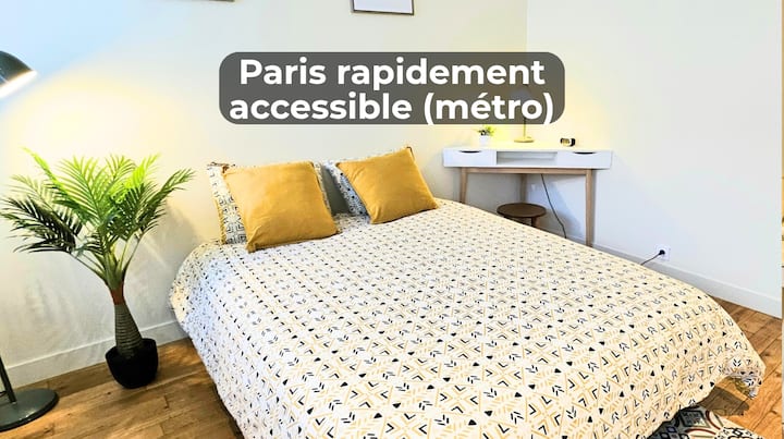 5 Min Métro 9 – Paris Studio Calme - Bagnolet