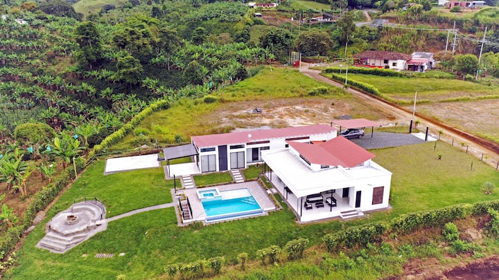 Villa Lucero Casa Campestre Con Piscina-  Filandia - Alcalá