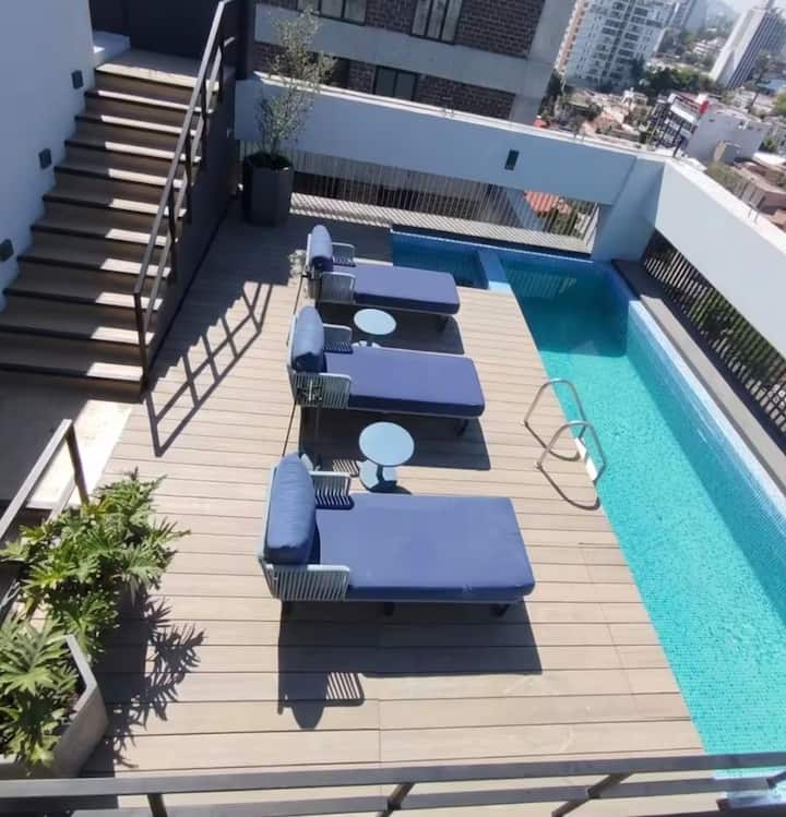 New Condo Chapultepec Pool & Parking - Guadalajara
