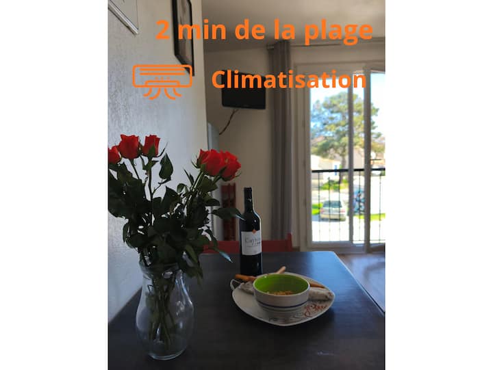 Chez Noémie, Clim Et Parking Privé - Sainte-Marie Plage