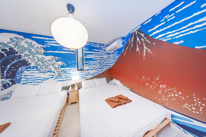 Skytree徒歩6分/新築99㎡貸切アート宿/10名可/浅草・上野・渋谷・新宿・銀座・空港至便 - Asakusa