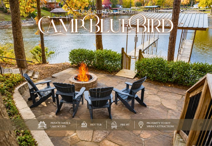 Sleeps 18, Lakefront, Fire Pit, Private Dock - Arkansas