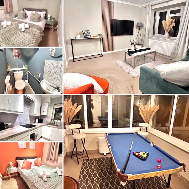 Modern 3bed House Pool Table & Driveway Sleeps - 스윈던