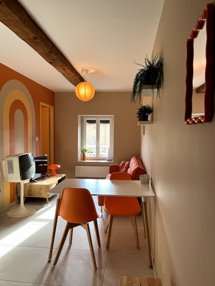 Studio Hyper Centre Vonnas – Déco Vintage 70’s - Vonnas