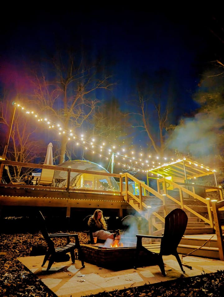 Glamping Double Domes On Private Lake & Hot Tub! - Estados Unidos