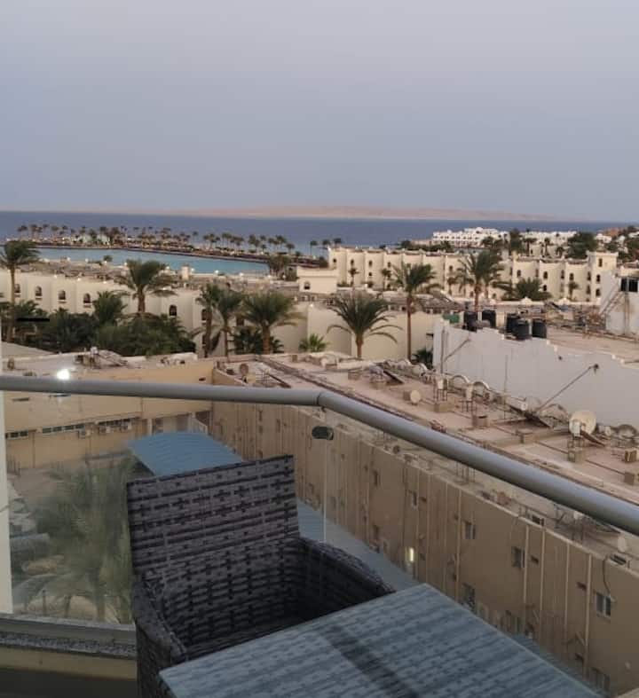 Sea & City View From 6th Floor In Downtown - Hurghada