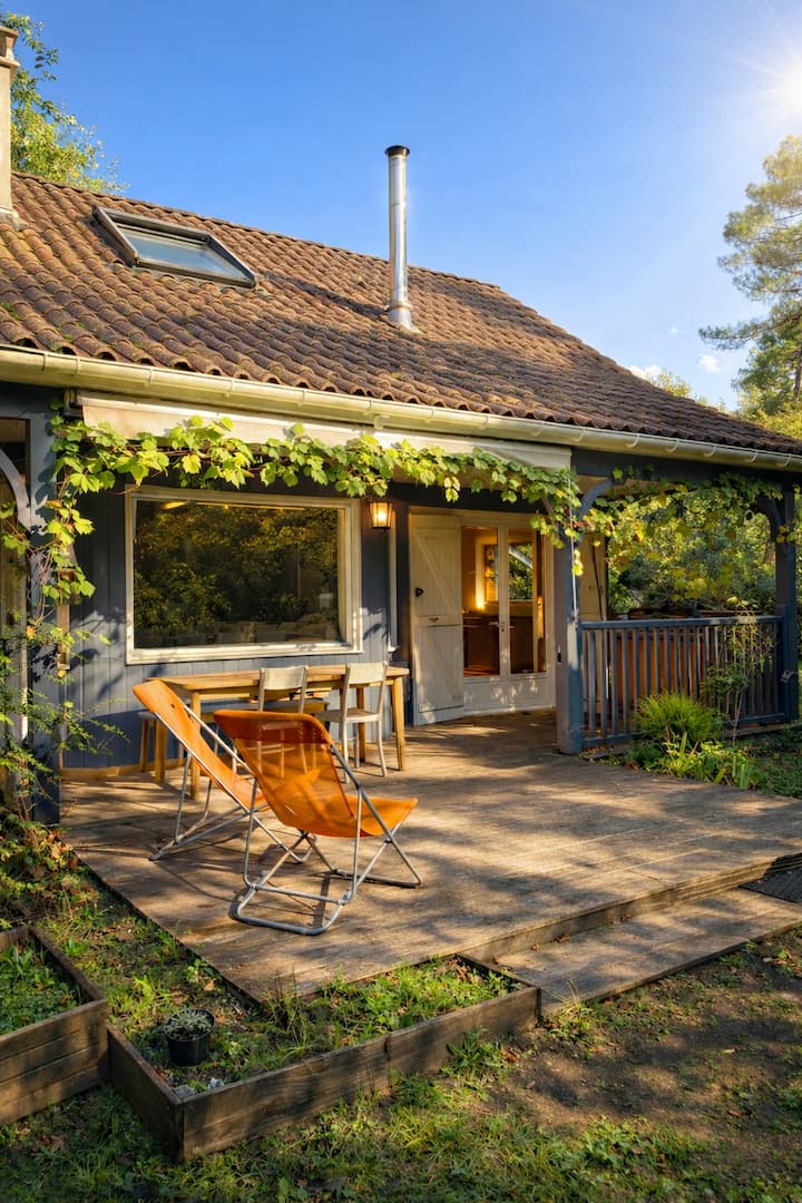 Lacanau, Maison En Bois Au Milieu De La Pinède - 라꺄노