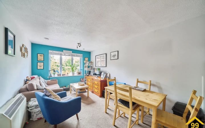 Modern 1br Flat Near Staines Station + Parking - Staines-upon-Thames