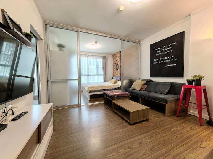 Homy 1bd Condo Next To Central Festival Mall - Chiang Mai