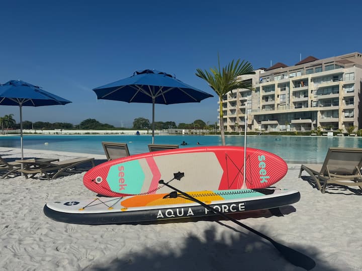 Tranquilidad Con Pádel Surf En Kristal Lagoon 1br - Bolívar