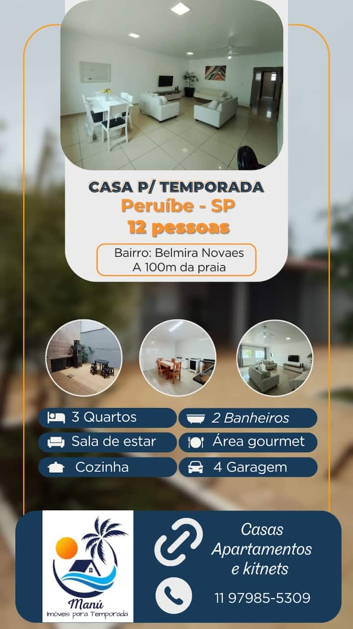 Casa Top Em Peruíbe Pé Na Areia - Peruíbe