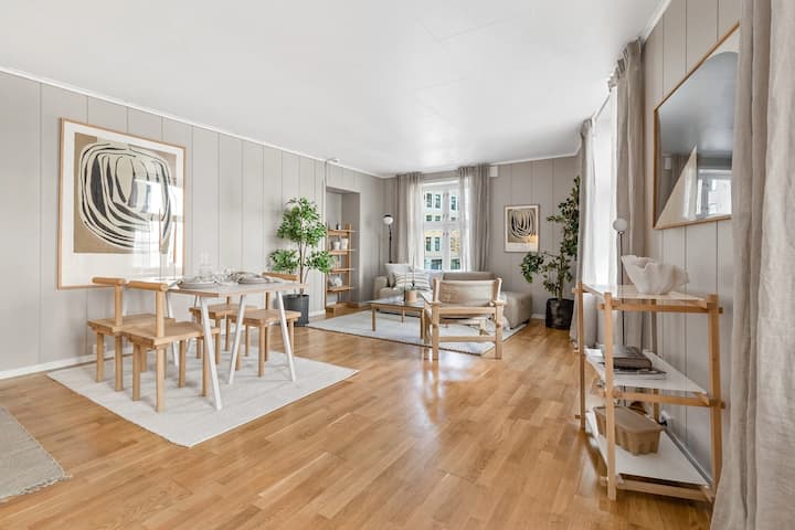 Sunny 4br Flat W/ Shared Rooftop Terrace At Kampen - Oslo