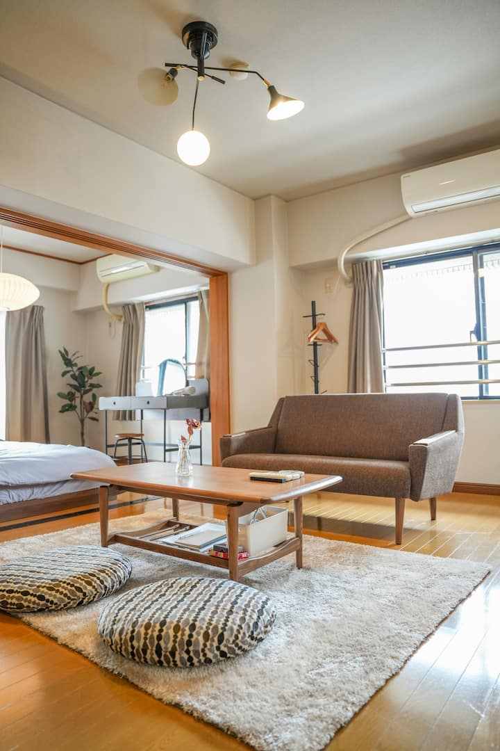 【New Open】小倉エリア｜ナチュラルモダンの寛ぎ空間｜観光拠点にも最適！｜最大2名宿泊 - Kitakyushu