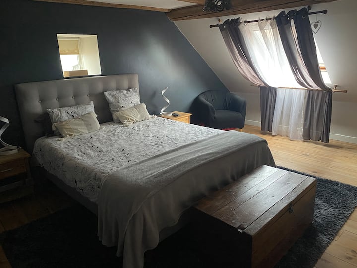 Chambre Avec Grand Lit Double, Accès Piscine L’été - Sarrebourg