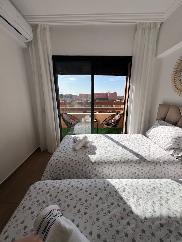 Appartement Super Soleils 2 Chambre En Face Gare - Marrakesh