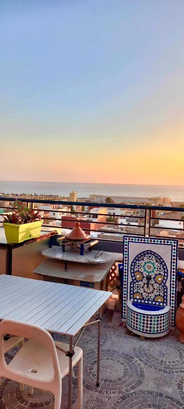 Idéal Terrasse Vue Sur Mer - Taghazout