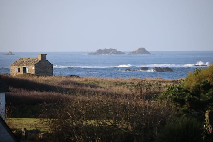 Maison Vue Mer à 40m Du Sentier Côtier Gr34 - Porspoder