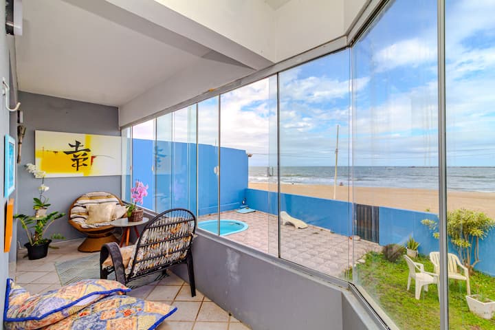 Beira Mar Pé Na Areia Barra Velha Com Piscina - Barra Velha