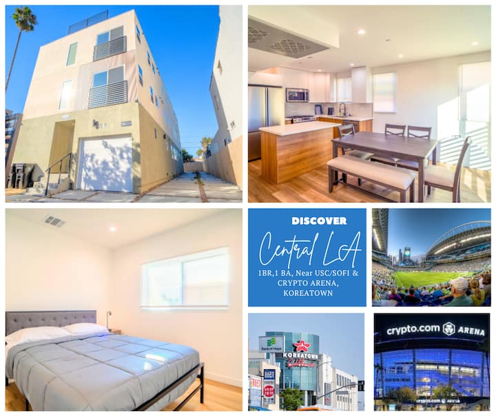 #7 Modern 1br/1ba Haven Near Usc |Central La Stay - Los Angeles, CA