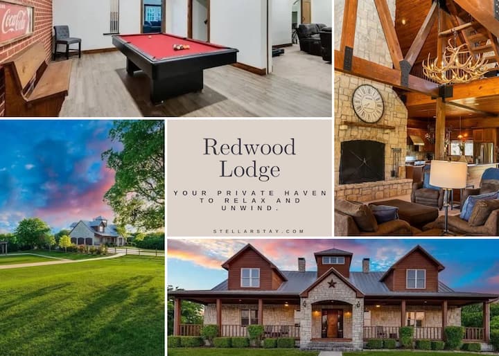 The Redwood Lodge – On A Majestic 25-acre Estate - Denton, TX
