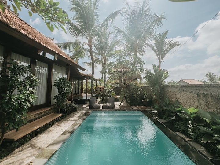 Wooden 2br Valley Retreat Pool Villa Ubud - Bali