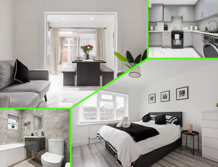 5 Min To Heathrow Airport - Spacious 5br Sleeps 10 - Hounslow