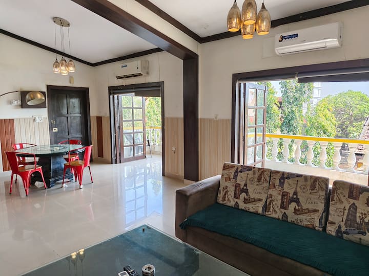 Modern Stay-2bhk Flat Wid Pool Near Candolim Beach - Goa