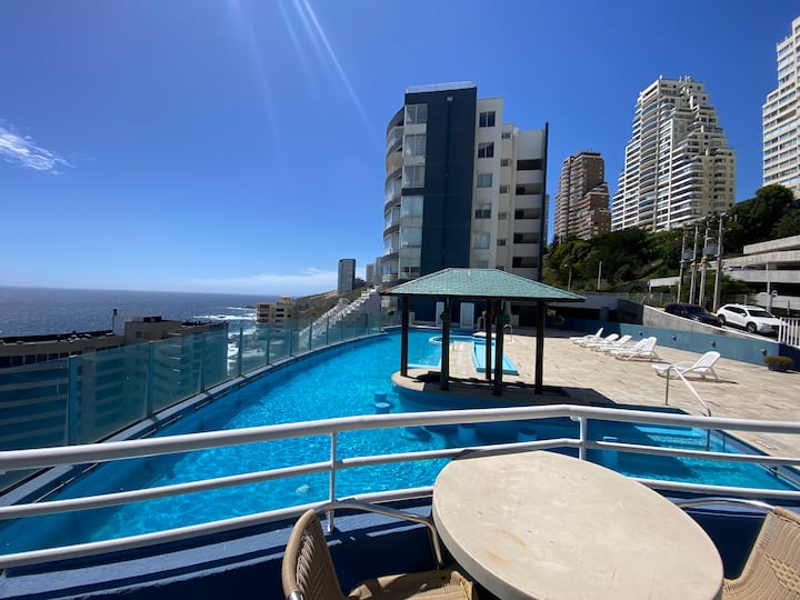 Hermoso Depto. Vista Al Mar En Cochoa, Reñaca - Concón