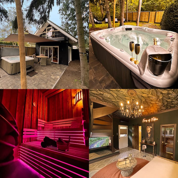 Privé Lodge | Jacuzzi, Sauna, Hamam, Balkon, Tuin - Venlo