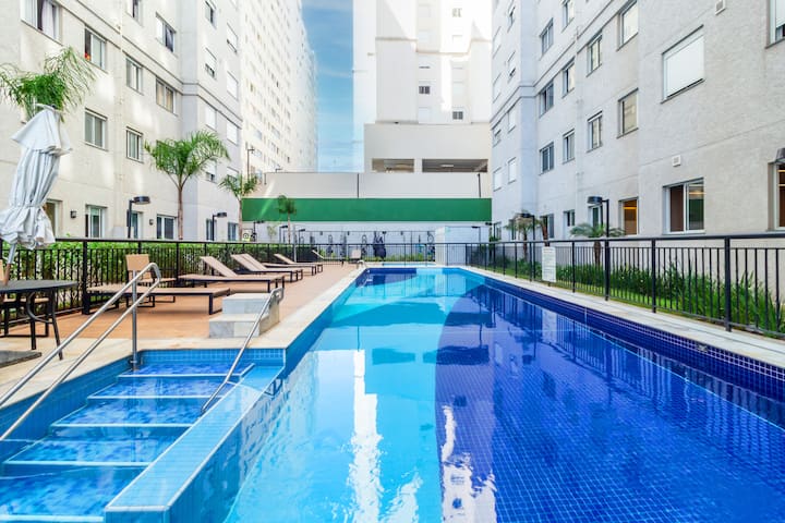 Appartement De 2&nbsp;Chambres à 5&nbsp;Min. Du Métro Brás Avec Piscine - São Paulo