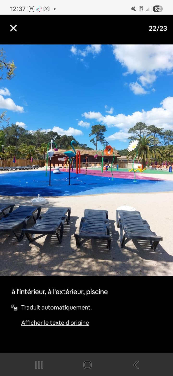 Mobil Home Dans Camping Les Viviers Au Cap Ferret - Lège-Cap-Ferret