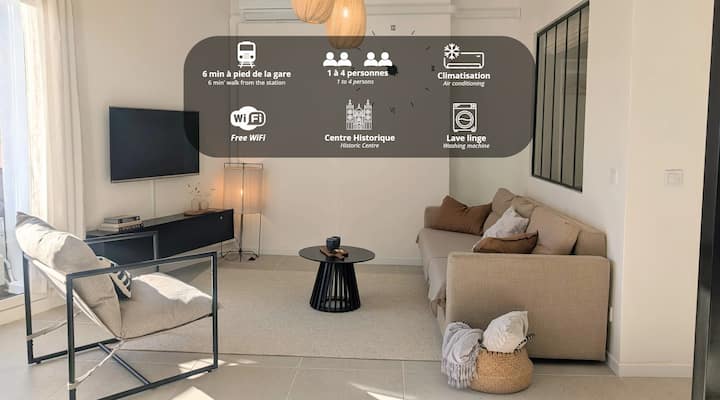 "Alcôve"- Centre Historique- Proche Gare/commerces - ibis budget Béziers Centre Palais Congres