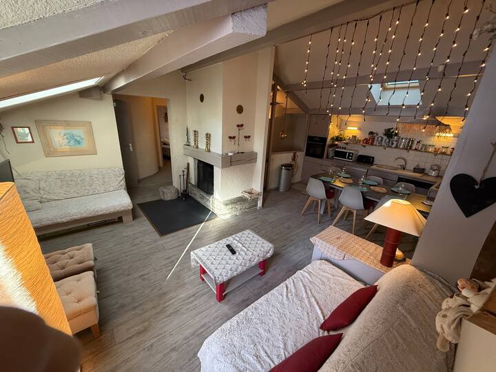 Ski-in/ski-out Apt | Balcon Sud & Cheminée - 6p - Montgenèvre