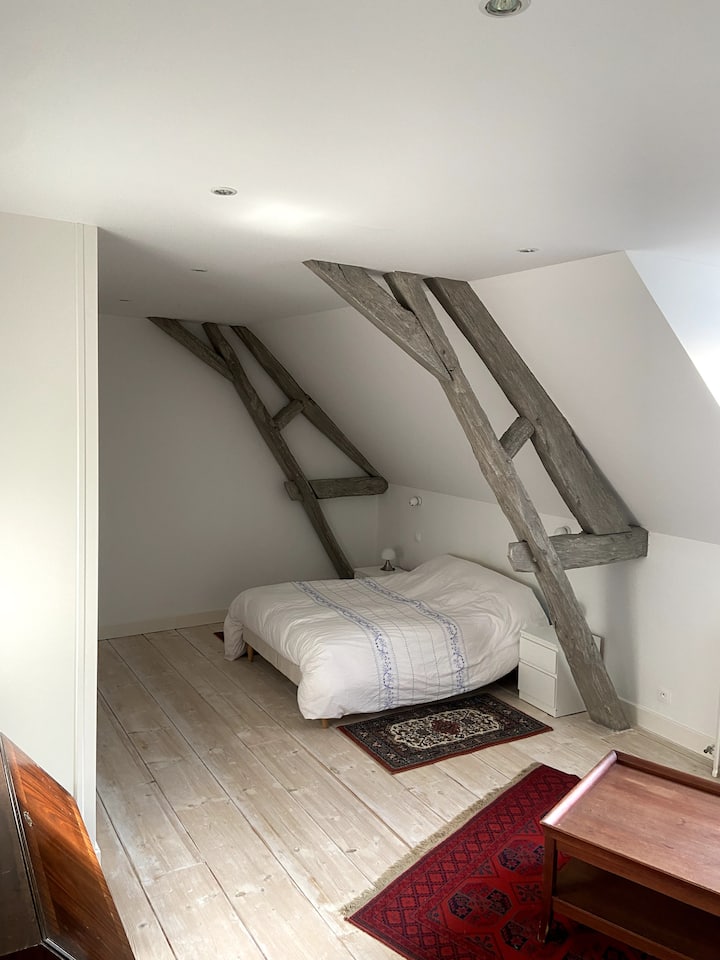 Chambre + Sdb, Demeure Percheronne, Xvie S, 16 Ha - Mortagne-au-Perche