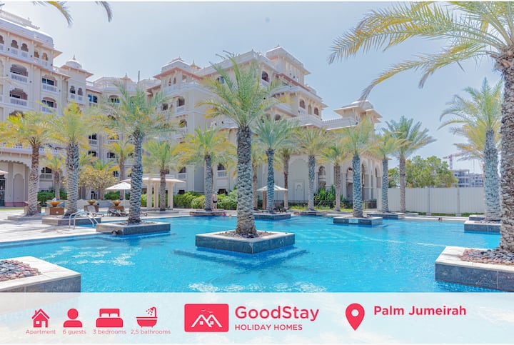 Spacious Sea View 2br W/terrace, Beach&pool Access - Dubai