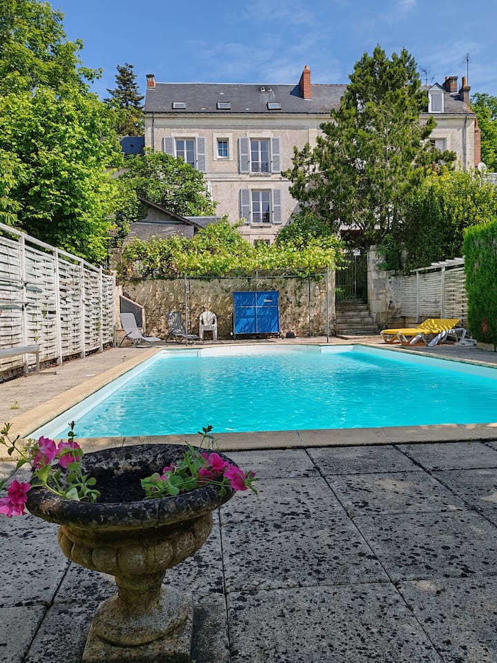 Charmante Maison  Avec Piscine Et Jardin - Indre-et-Loire