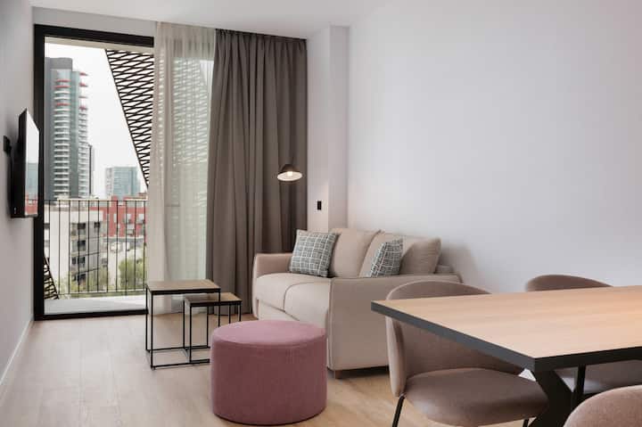 Apartamento En Barcelona 1 Habitación 40m2 - 巴達洛納