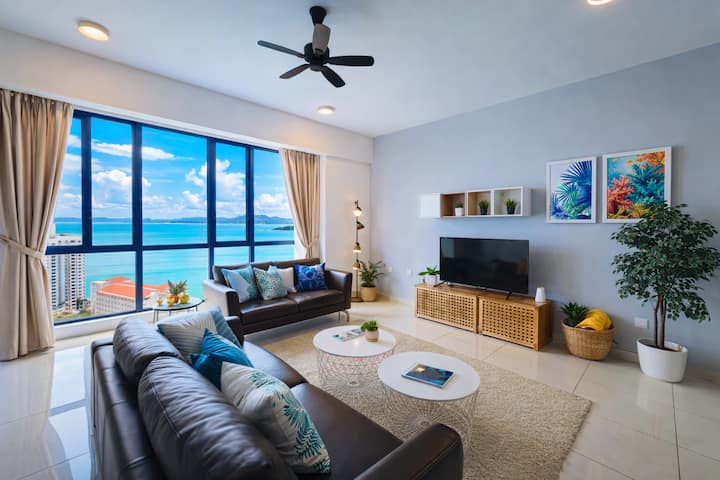 High Floor Seaview 3br Family Suite Bathtub Gurney - Penang Island