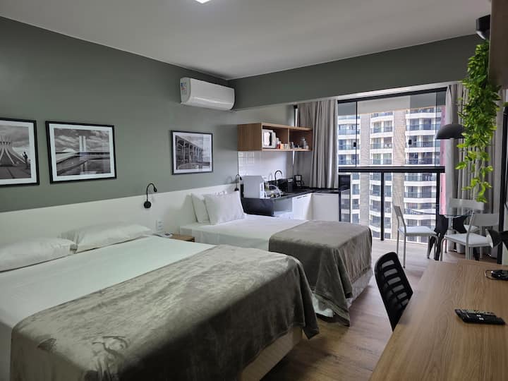 Flat Lindo, Centro Brasília, Alto, Vista Piscina - Brasília