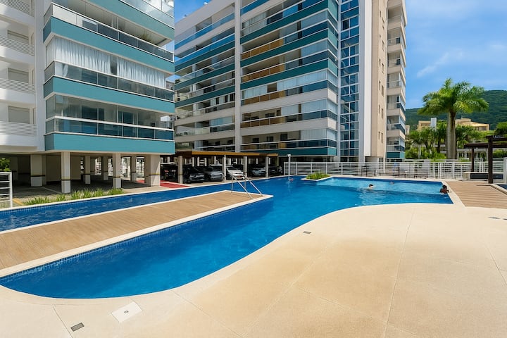 5min Praia, 3 Suítes, Churrasqueira, Piscina, Acad - Governador Celso Ramos