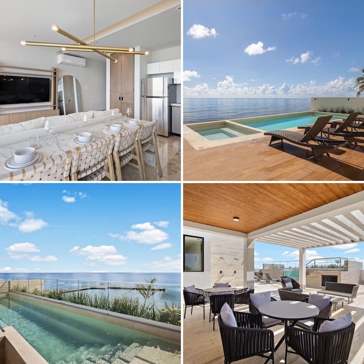 Oceanfront Luxury 2br Apartment In Puerto Morelos - Puerto Morelos