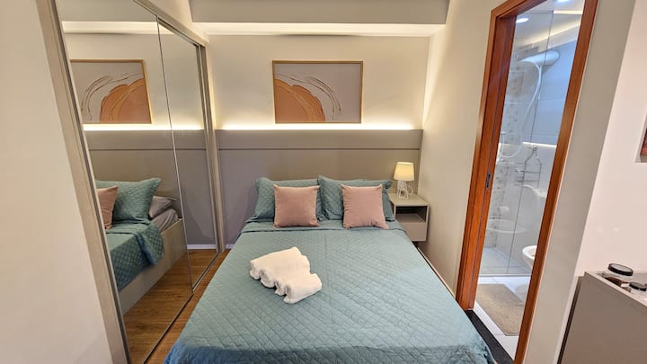 Studio Conforto E Praticidade, Com Ar/wifi - Juiz de Fora